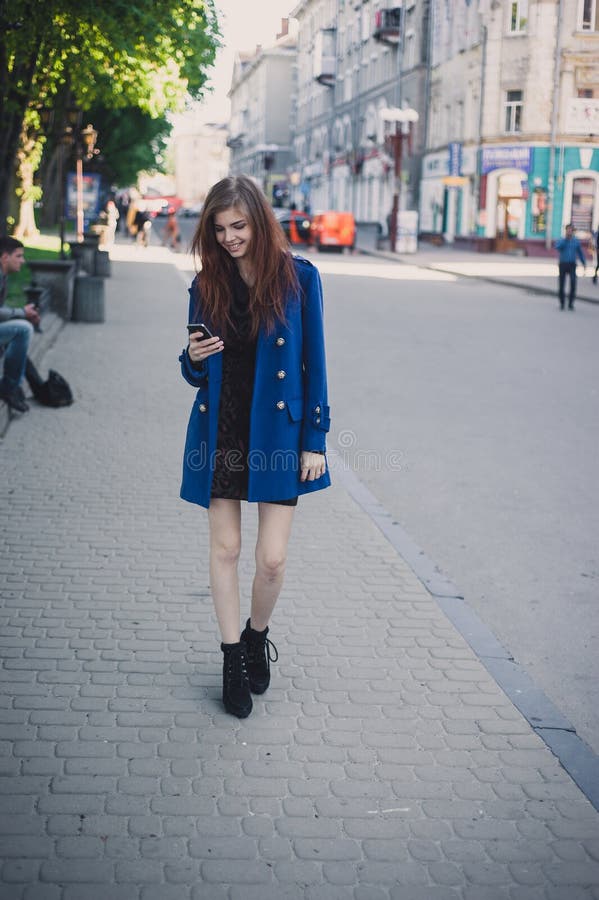 Lady for a walk stock image. Image of girl, looking, beautiful - 73508675