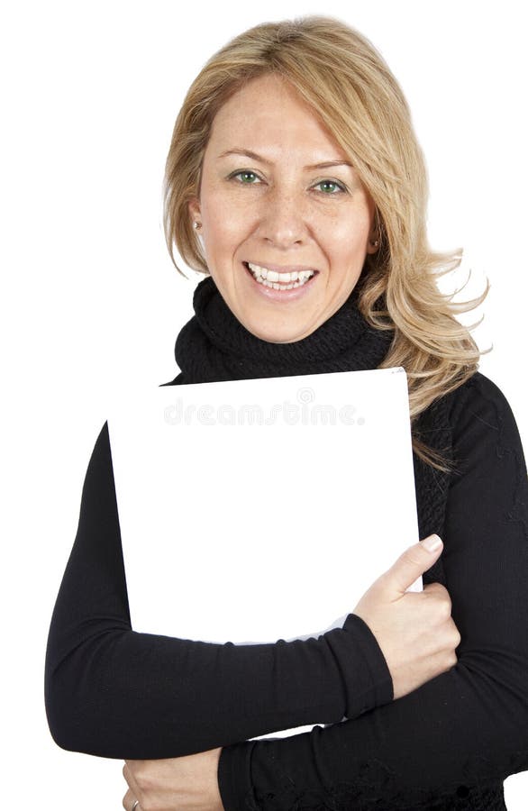 Lady with white book stock photo. Image of school, teen - 13227416