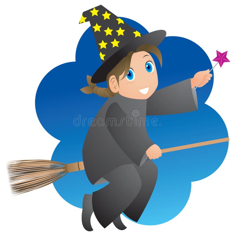 Lady wizard stock illustration. Illustration of spell - 2078561