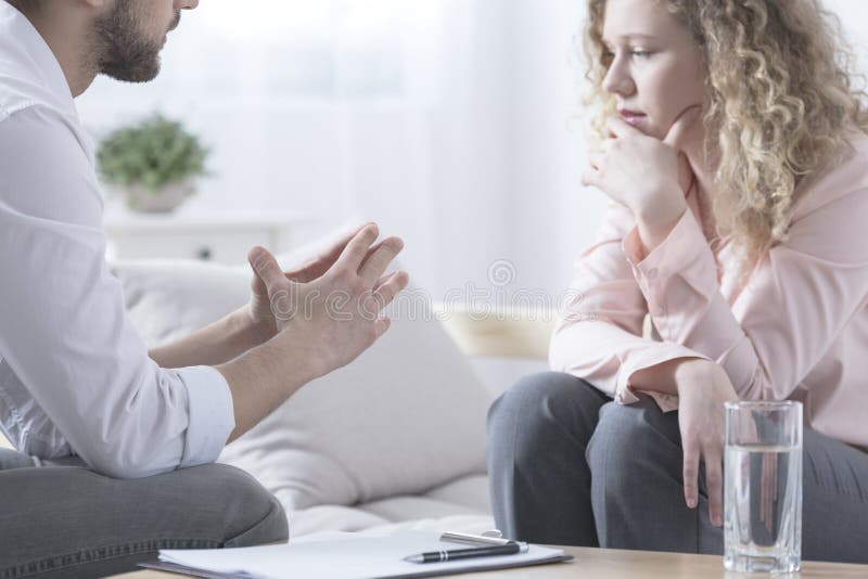 Lady Worrying about Her Problems Stock Image - Image of mourning, fears ...