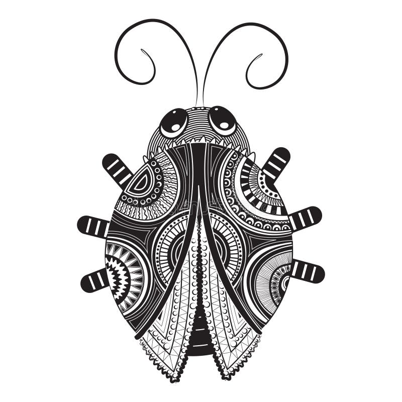 Bug Black And White Clipart