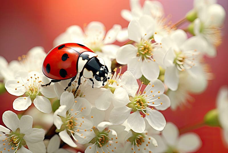Ladybird on a Flower Ladybug on Daisy Ladybug on Flower Stock ...