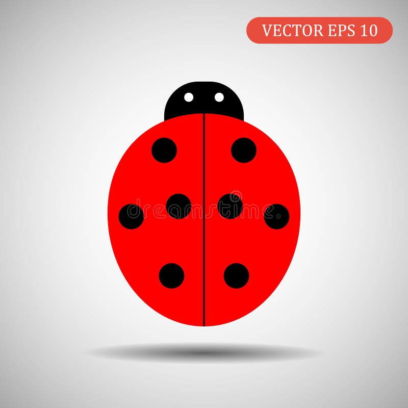 Ladybird Icon.Vector Illustration Eps 10 Stock Vector - Illustration of ...