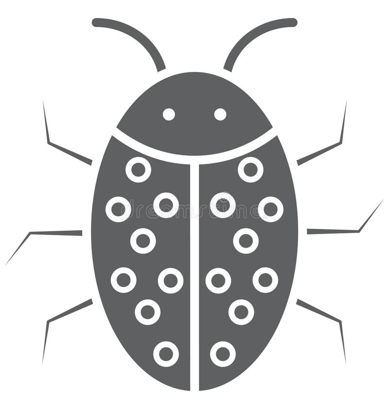 Ladybird Isolated Vector Icon that Can Be Easily Modified or Edit Stock ...
