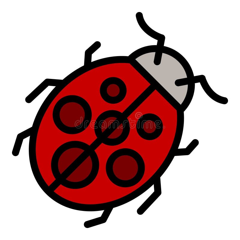 Ladybird Wild Icon Vector Flat Stock Illustration - Illustration of ...