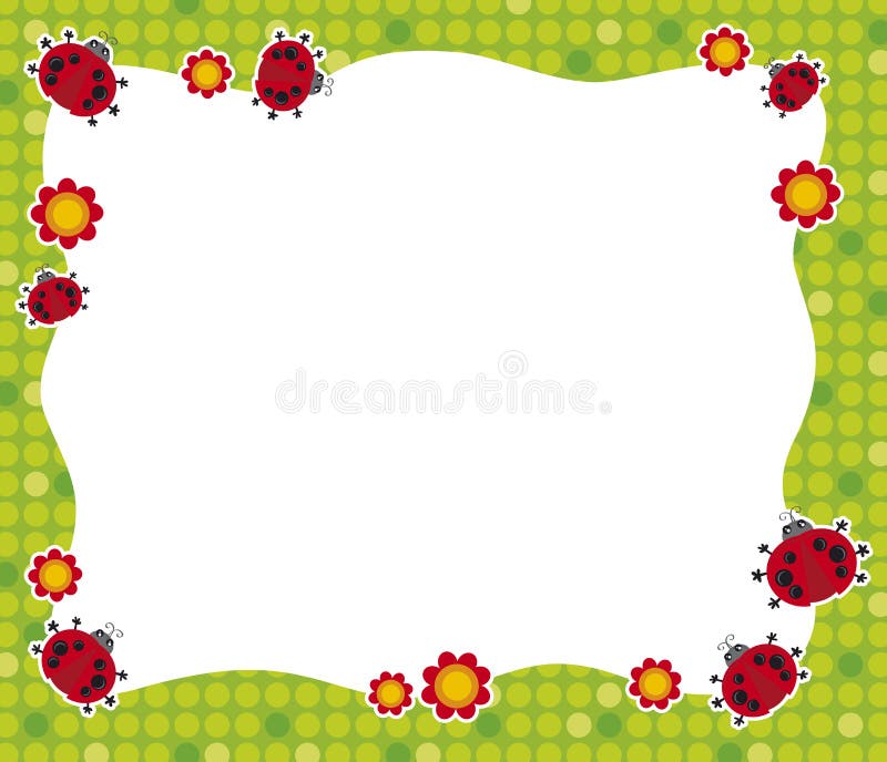 Ladybug frame stock vector. Illustration of creature - 19296505