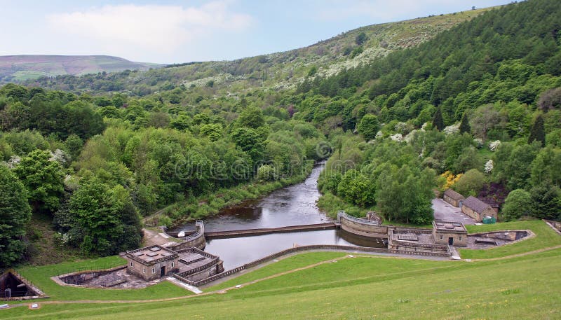 Ladybower Dam Pumping Station Stock Photo - Image of wall, stone: 19506878