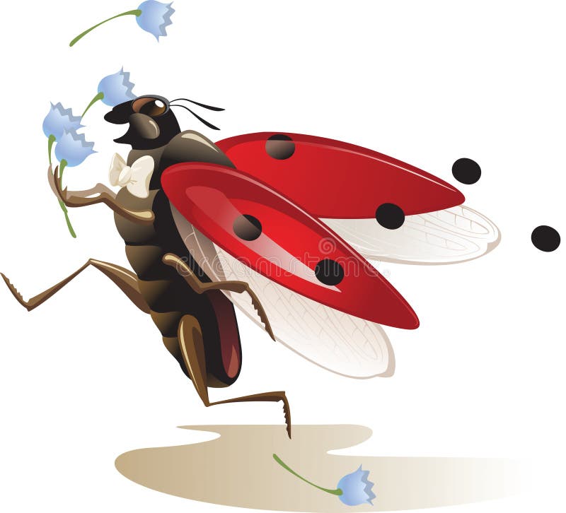 Ladybug Running stock vector. Illustration of ladybug - 11467670