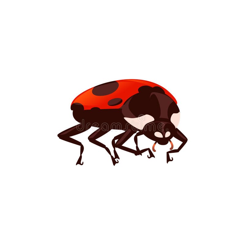 Red Spotted Ladybug Cartoon Character Stock Illustrations 128 Red