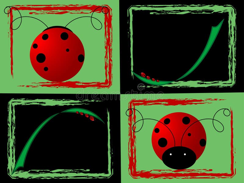 Ladybug collage stock vector. Illustration of abstract - 5730998