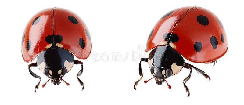 Ladybug 3D Render Red Insect Isolated on White Stock Image ...