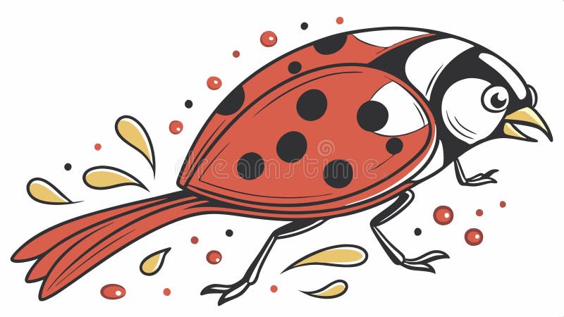 Ladybug Flying, Nature Insect and Delicate Wildlife Illustration Vector ...
