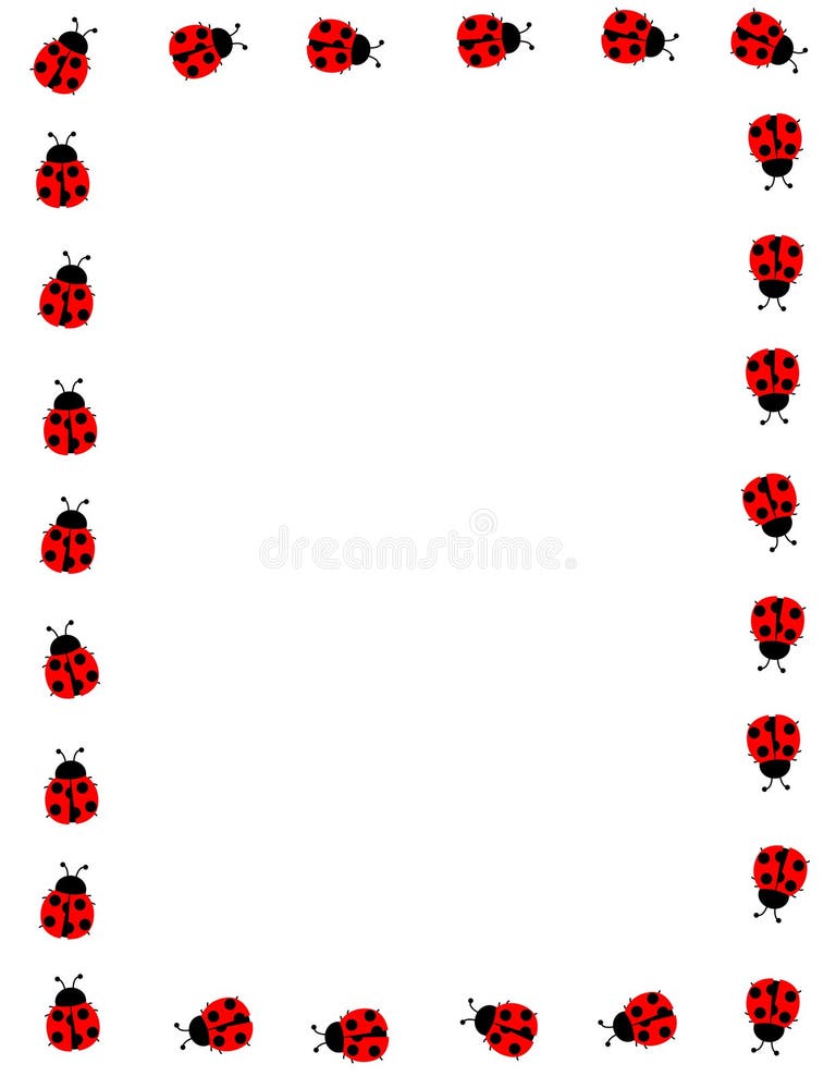 Ladybug Frame Border Stock Illustrations – 1,038 Ladybug Frame Border ...