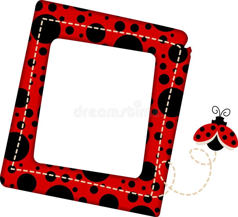 Ladybug frame stock vector. Illustration of creature - 19296505