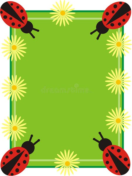 Ladybug frame stock illustration. Illustration of animal - 6261853