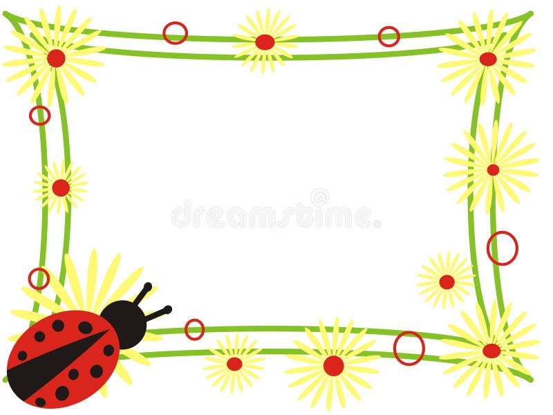 Ladybug frame stock vector. Illustration of creature - 19296505