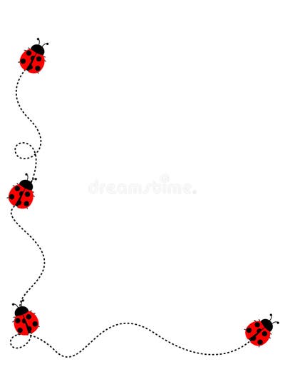 Ladybug frame border stock vector. Illustration of backgrounds - 19296538