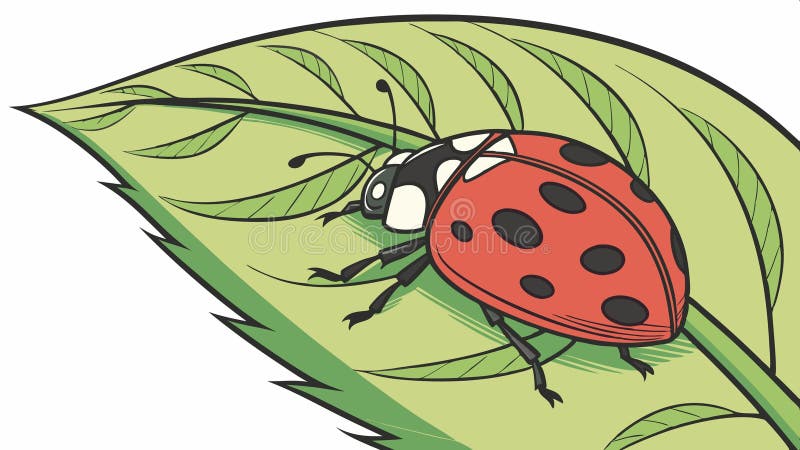 Ladybug on Green Leaf, Nature Insect, Garden Bug, Red Ladybug, Leaf ...