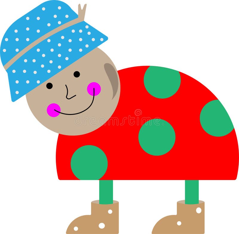 Ladybug with a human face. stock vector. Illustration of ladybug ...