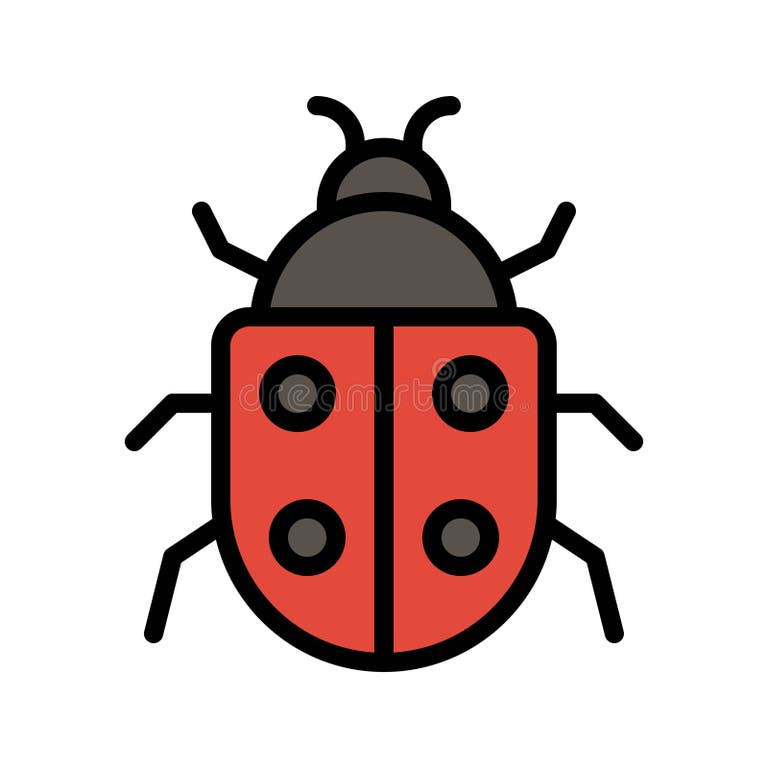 Ladybug Icon, Thanksgiving Related Vector Stock Vector - Illustration ...