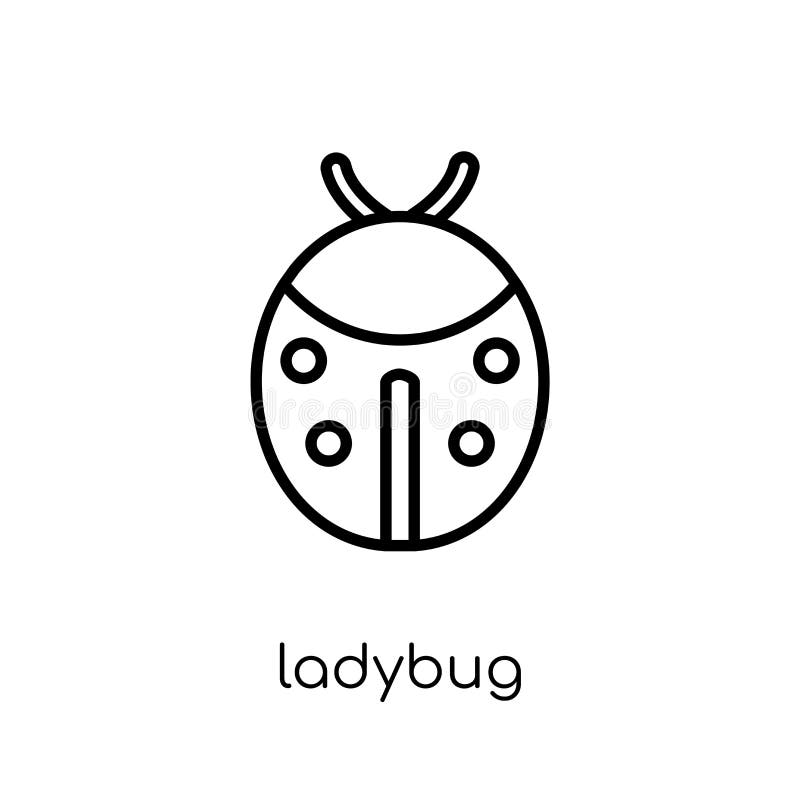 Ladybug Icon. Trendy Modern Flat Linear Vector Ladybug Icon on W Stock ...