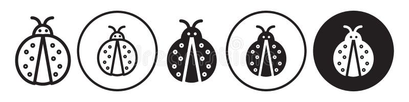 Ladybug Icon Vector Set Collection for Web Stock Vector - Illustration ...
