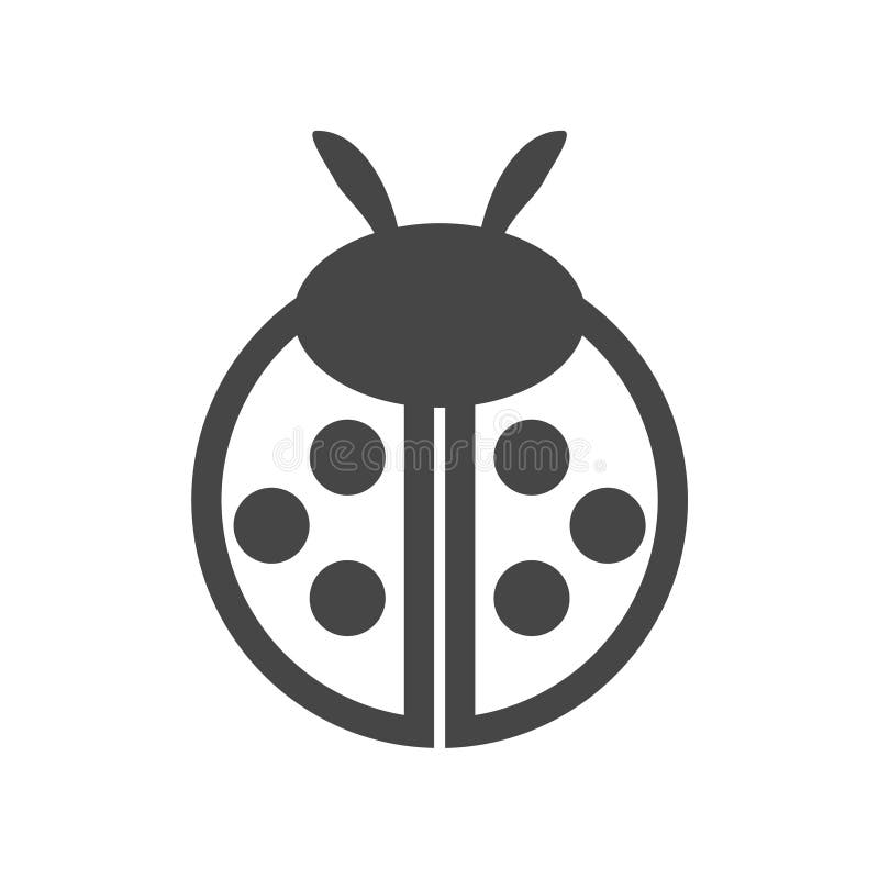 Ladybug Icons on Black Background Stock Vector - Illustration of ...