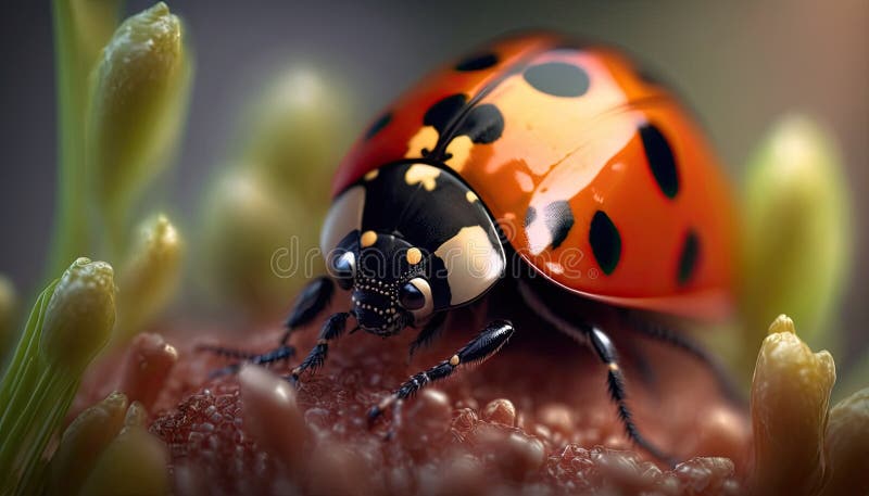 Ladybug Illustration by Generative AI Stock Illustration - Illustration ...