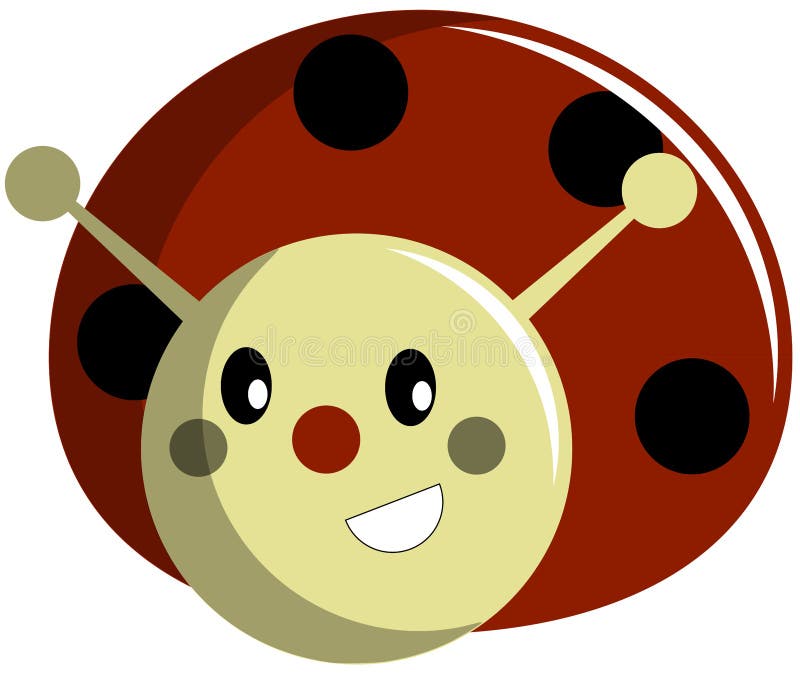 Nice Smiling Ladybug Isolated Stock Image - Illustration of colour ...