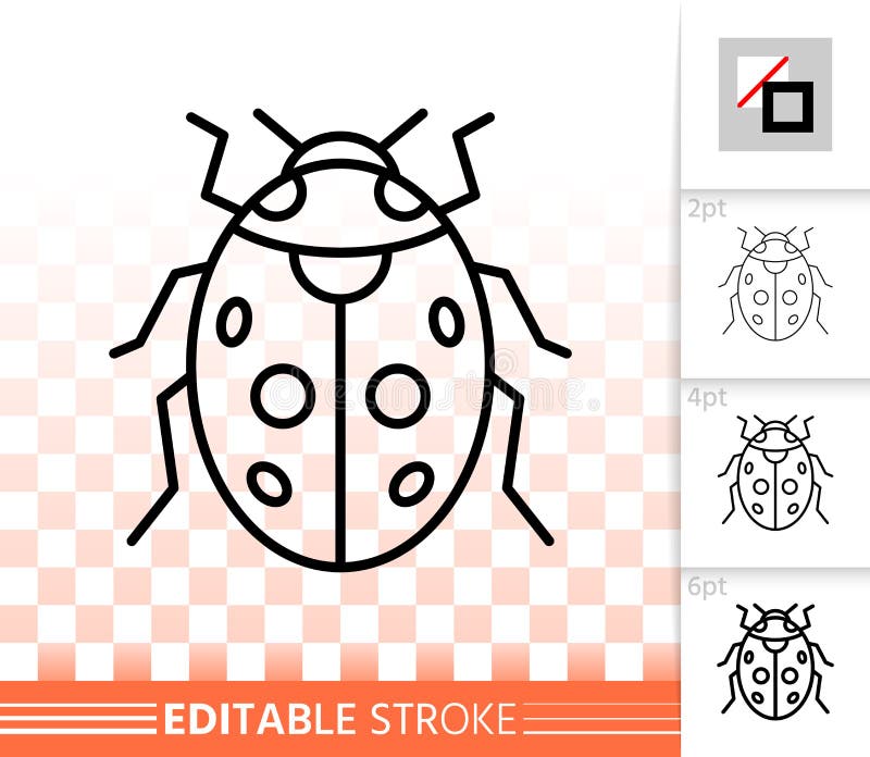Lady Bug Outline Stock Illustrations – 600 Lady Bug Outline Stock ...