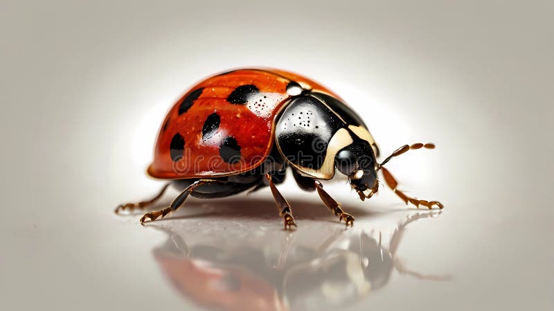 Ladybug Isolated on White Background Stock Image - Image of studio ...