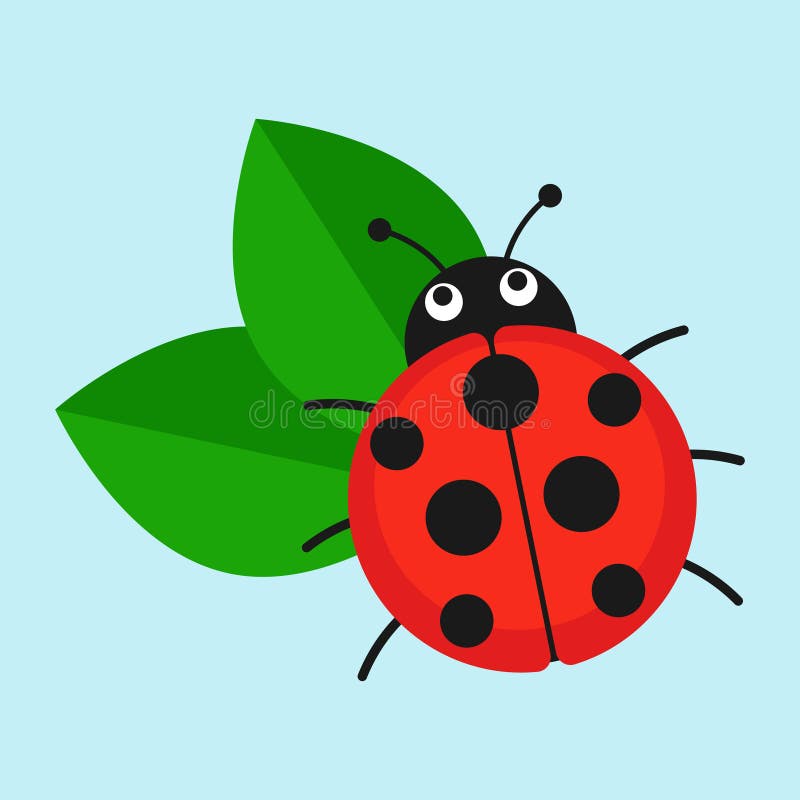 Ladybug on leaf background stock vector. Illustration of enviroment ...
