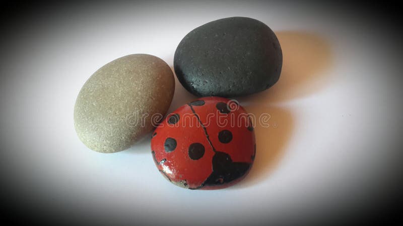 The ladybug made of stone. stock image. Image of stone - 129172445