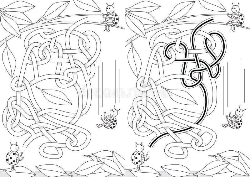 Ladybug maze stock vector. Illustration of labyrinth - 309606134