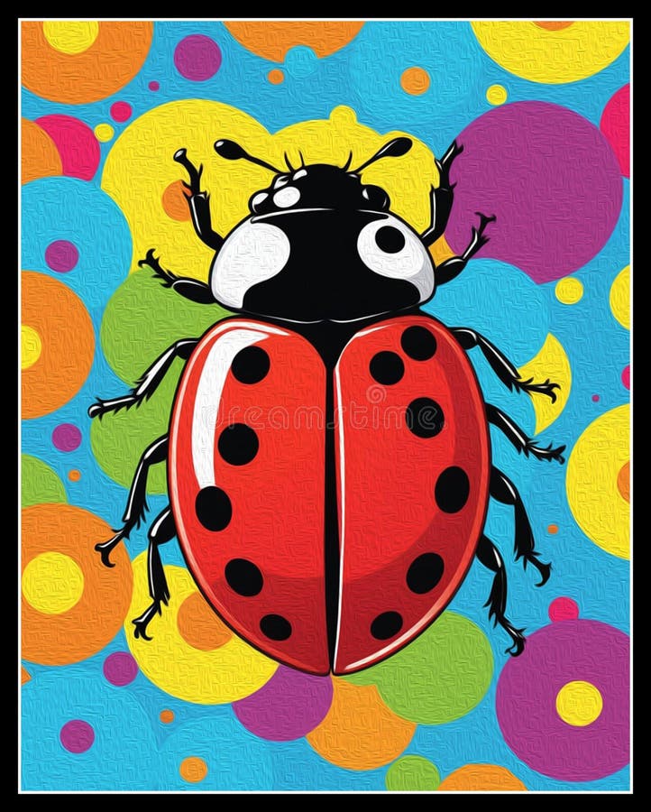 Ladybug. Printable Pattern for Wall Decorations, Covers, Wallpapers ...