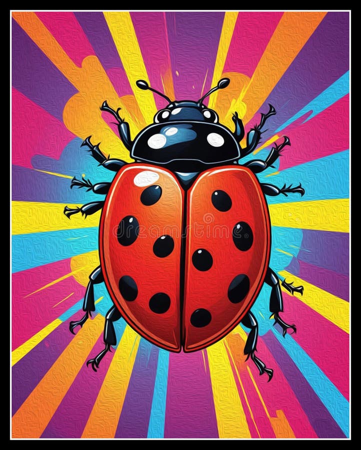 Ladybug. Printable Pattern for Wall Decorations, Covers, Wallpapers ...