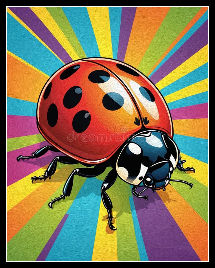 Ladybug. Printable Pattern for Wall Decorations, Covers, Wallpapers ...