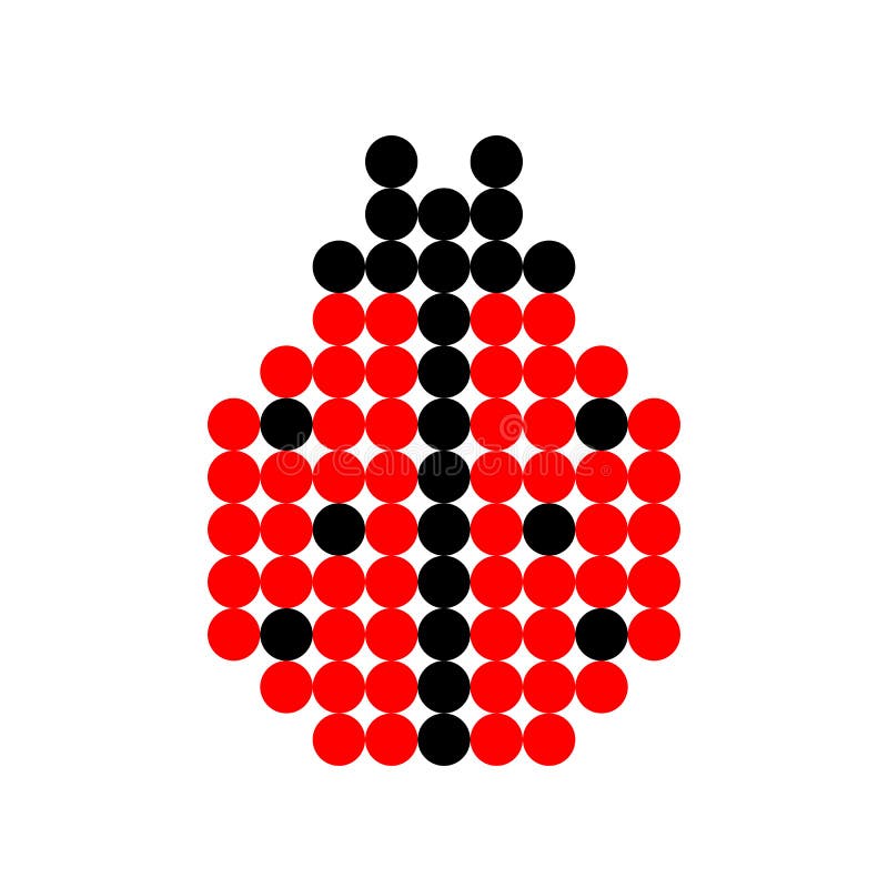 8-bit Pixel of Ladybug. Animal Pixels in Vector Stock Vector ...