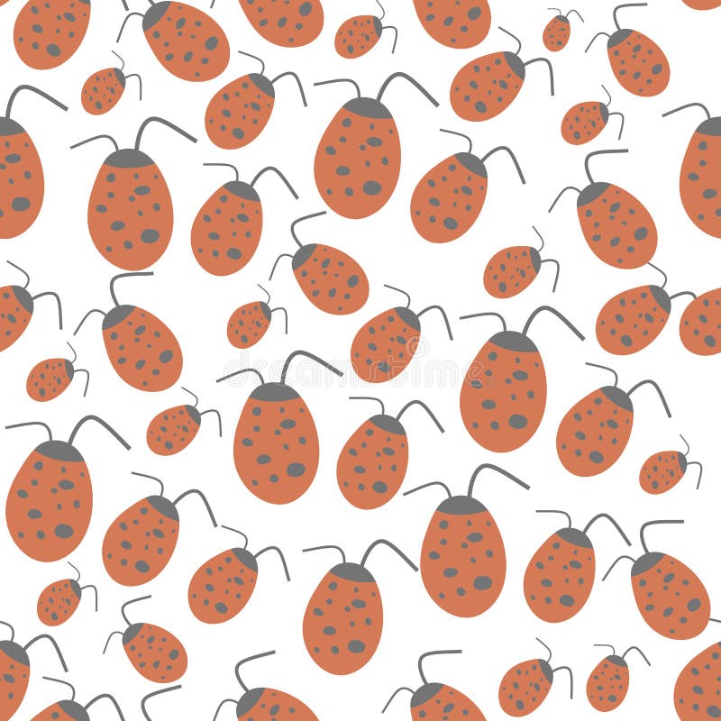 Ladybug Pattern stock vector. Illustration of decorative - 59733129