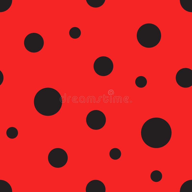 Ladybug Pattern. Seamless Vector Stock Illustration - Illustration of ...