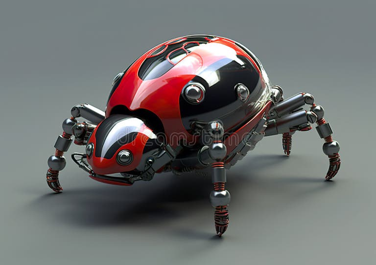 Ladybug Robot with the Technological Solutions of the Future. Stock ...