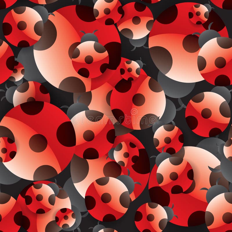 Ladybug seamless pattern stock vector. Illustration of backgrounds ...