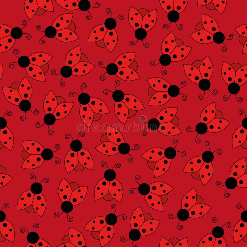Ladybug Seamless Pattern Abstract Texture Stock Vector - Illustration ...