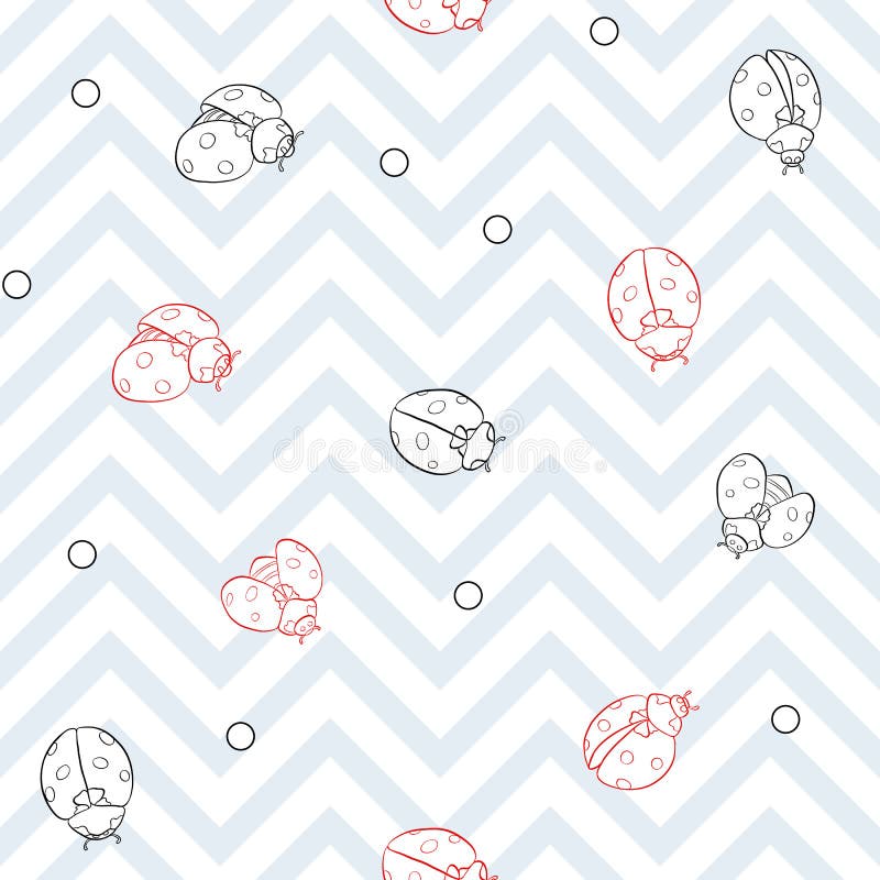 Ladybug Seamless Pattern, Texture Background. Stock Vector ...