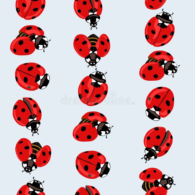 Ladybug Seamless Pattern, Texture Background. Stock Vector ...