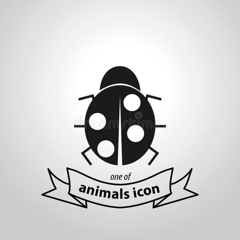 Ladybug Sign. Ladybug Isolated Simple Icon Stock Vector - Illustration ...