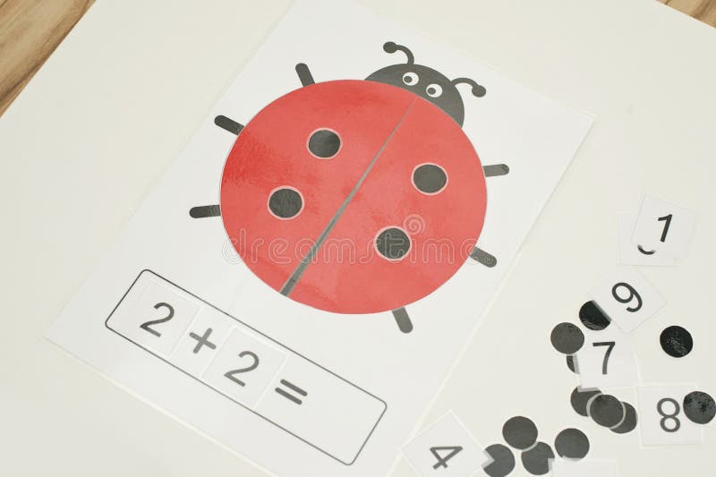 Ladybug table game. stock image. Image of insect, educational - 239322203