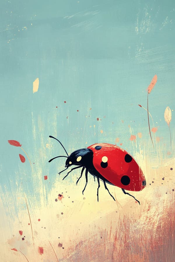 A Ladybug Teacher Leading a Counting Lesson Using Spots Stock ...