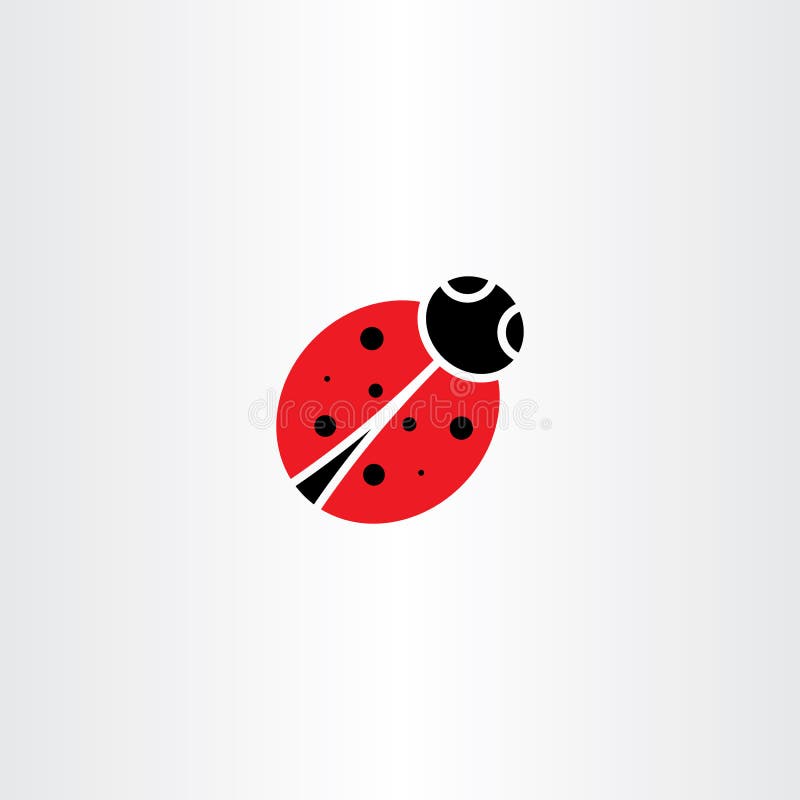 Ladybug Vector Icon Symbol Element Stock Vector - Illustration of ...