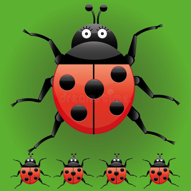 Cute Ladybug Looking Right Stock Illustrations – 2 Cute Ladybug Looking ...